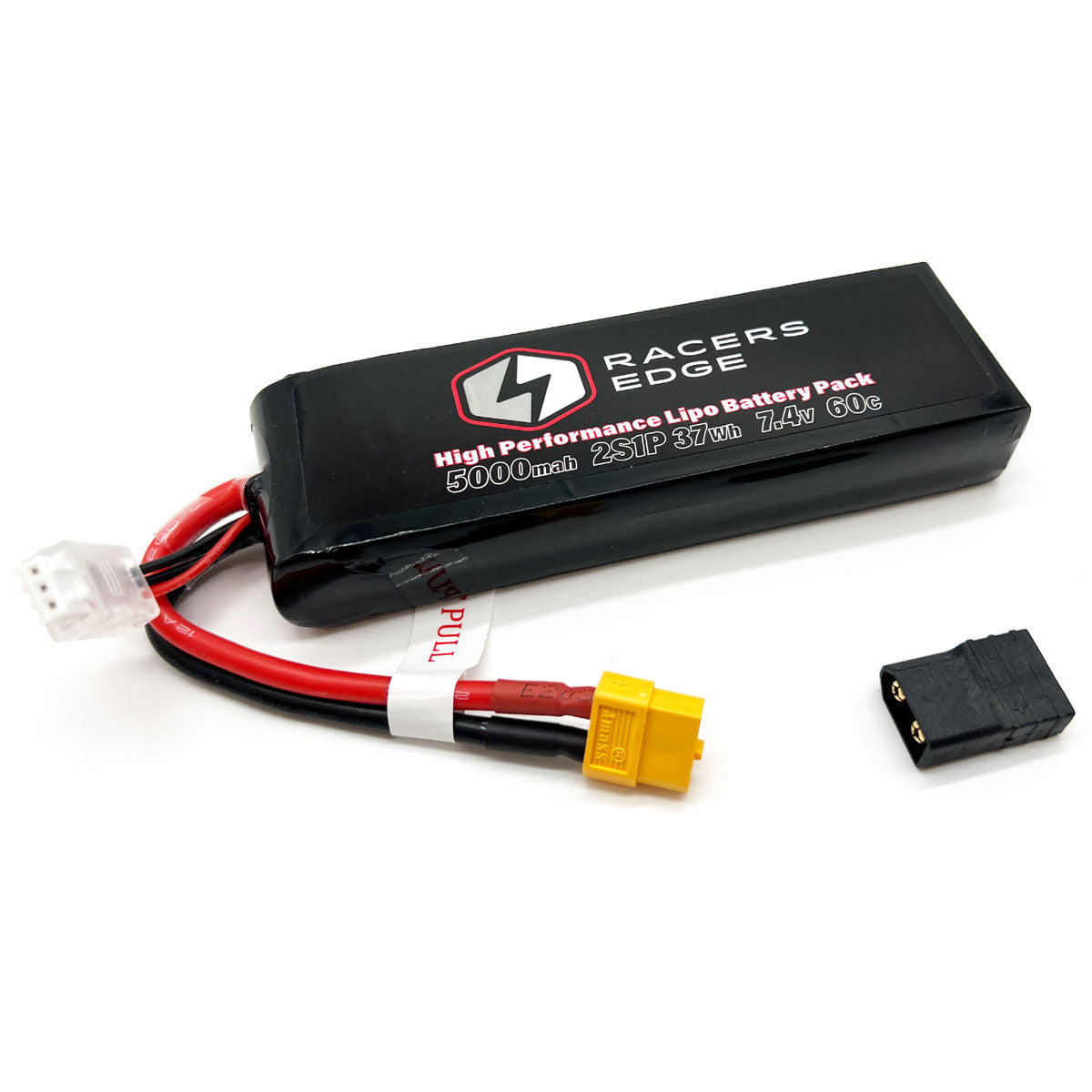 5000mAh 2S 7.4V 60C Soft Pack Lipo Battery XT60 w/TRX Adapt — Racers ...