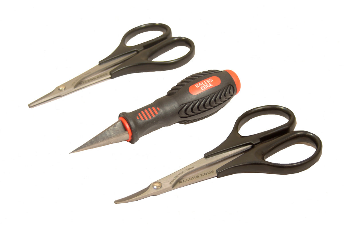 Body Scissors and Reamer Set, 3 Piece Set — Racers Edge RC