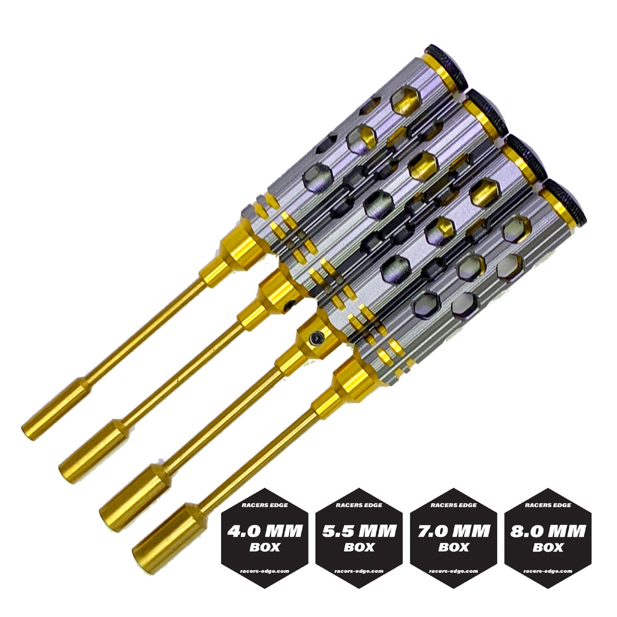 Premium Nut Driver Set Gold Ink Honeycomb Handle w/ — Racers Edge RC