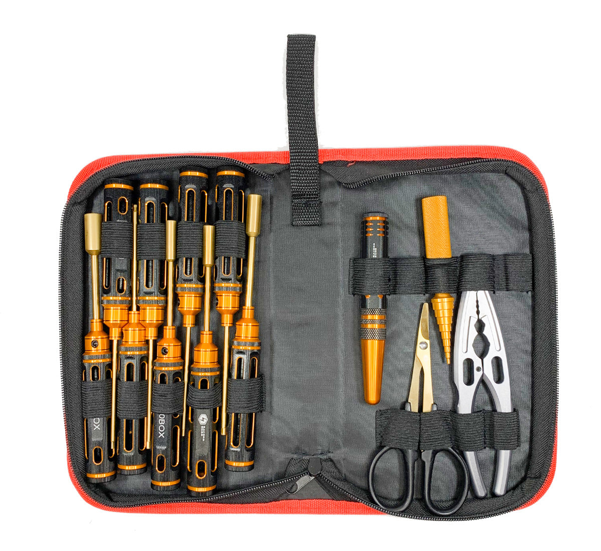 Big Handle Black Gold Metric Tool Set w/Premium Bag (13pcs) — Racers Edge RC